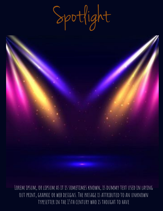Spotlight Flyer Template | PosterMyWall