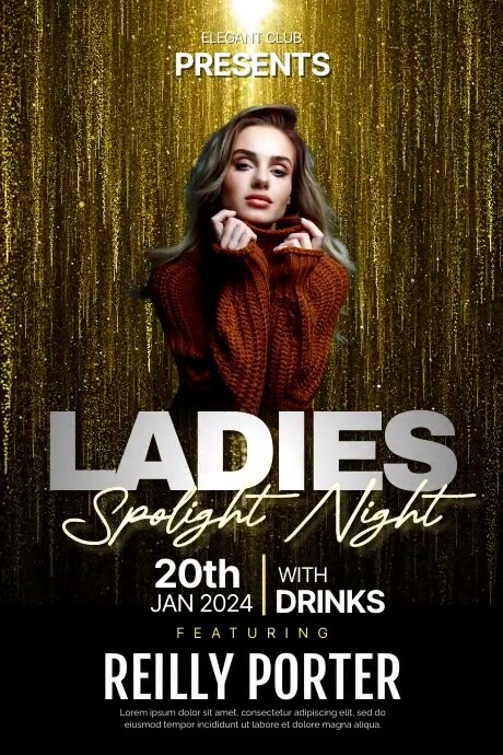 Spotlight Ladies Club Template | PosterMyWall