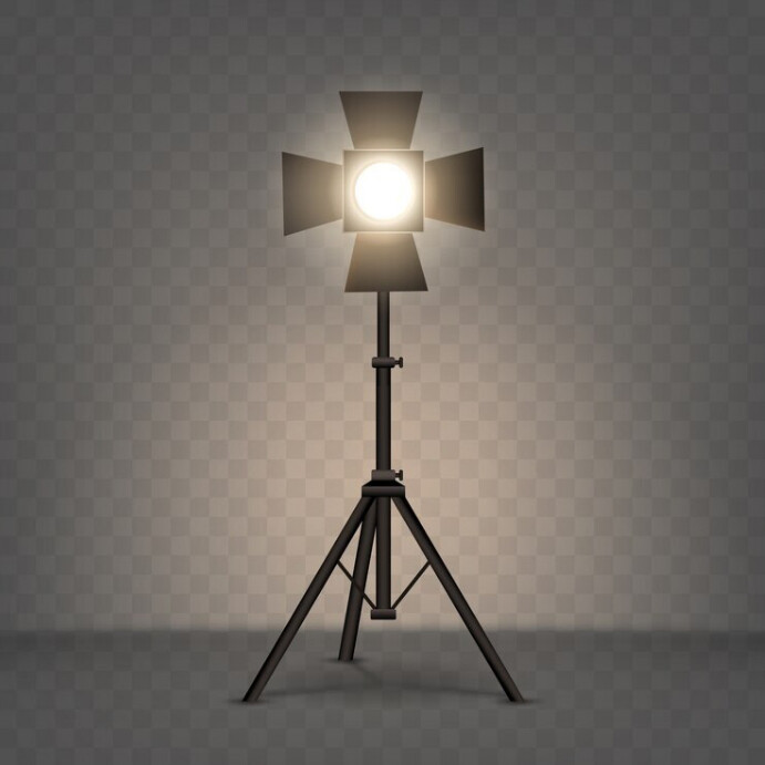 Spotlight realistic illustration with warm light Templat | PosterMyWall