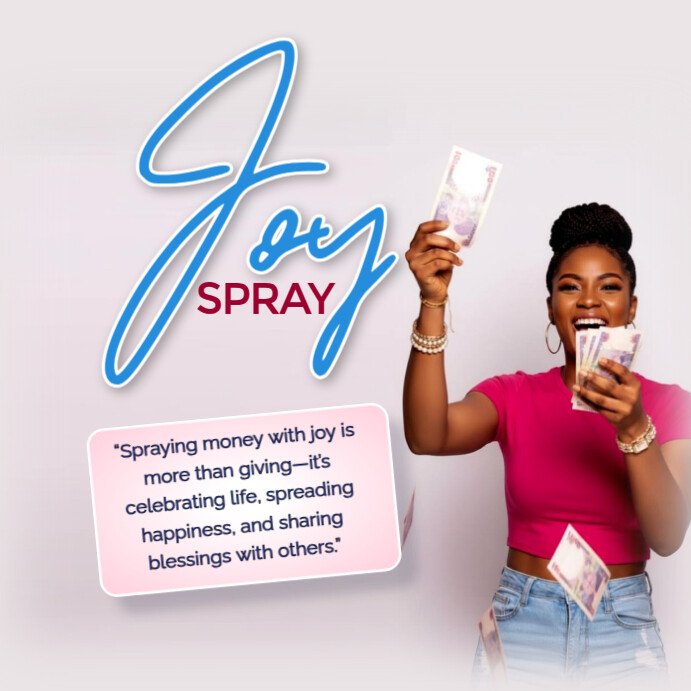 Spray money Template | PosterMyWall