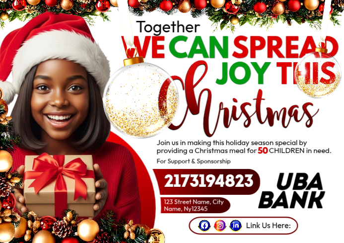 Spread Joy This Christmas Season Template | PosterMyWall