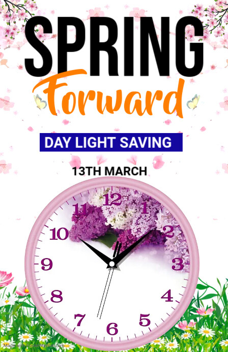 spring, spring forward, march forward Template | PosterMyWall