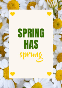 Hello Spring A4 Template | PosterMyWall