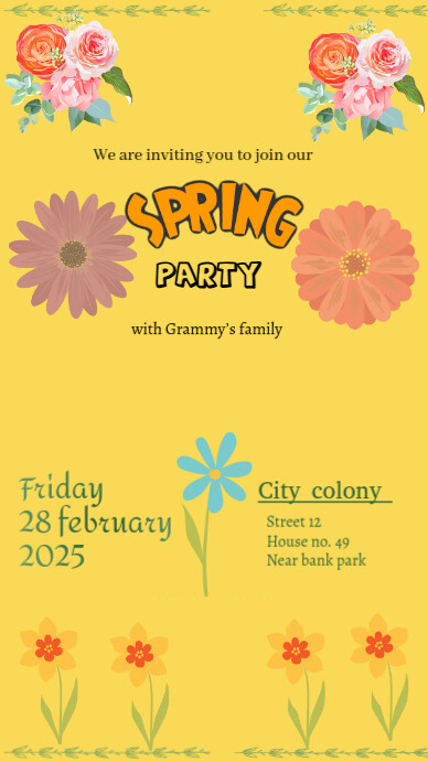 Spring Arrival Instagram Story Template | PosterMyWall