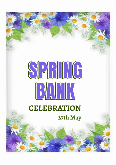Plantilla de Spring Bank Celebration | PosterMyWall