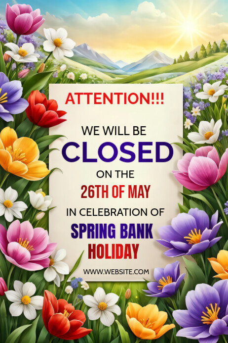 Spring Bank holiday Template | PosterMyWall