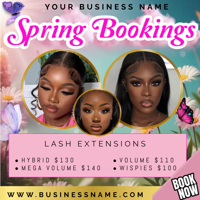 Spring Bookings Template | PosterMyWall