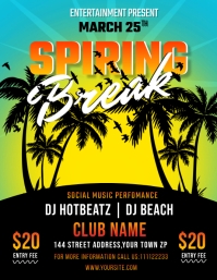 Spring Break Flyer Template Design | PosterMyWall