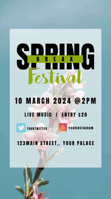 SPRING BREAK Template | PosterMyWall