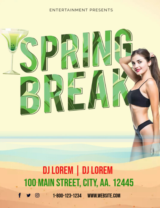 Spring Break Template | PosterMyWall