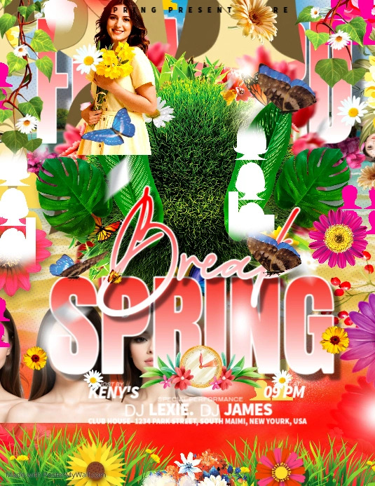 SPRING BREAK Template | PosterMyWall