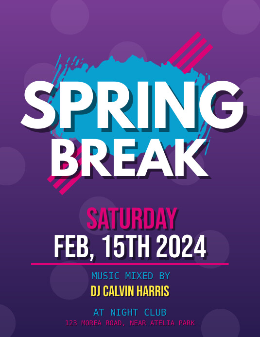 Spring Break Template | PosterMyWall