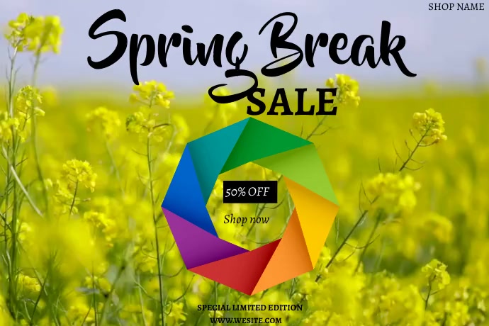 Spring Break Template | PosterMyWall