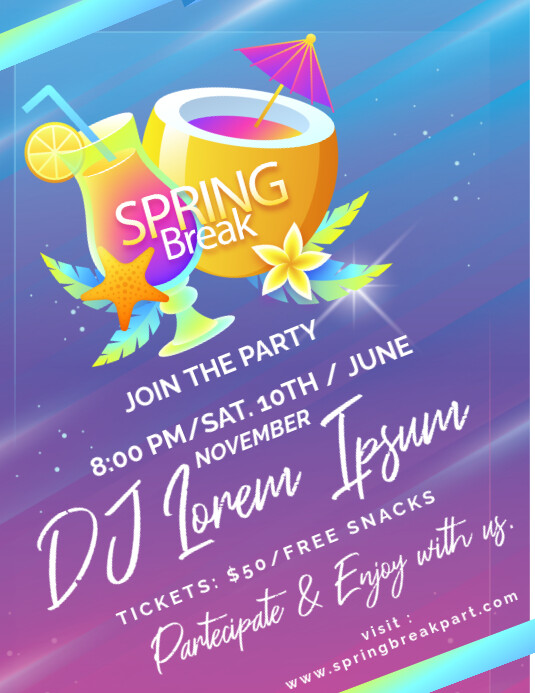 spring break Template | PosterMyWall