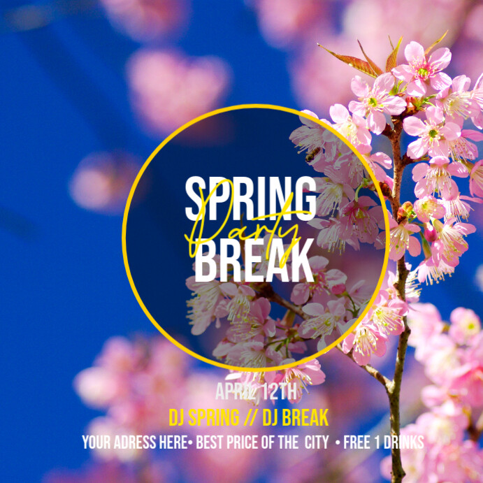 Spring break Template | PosterMyWall