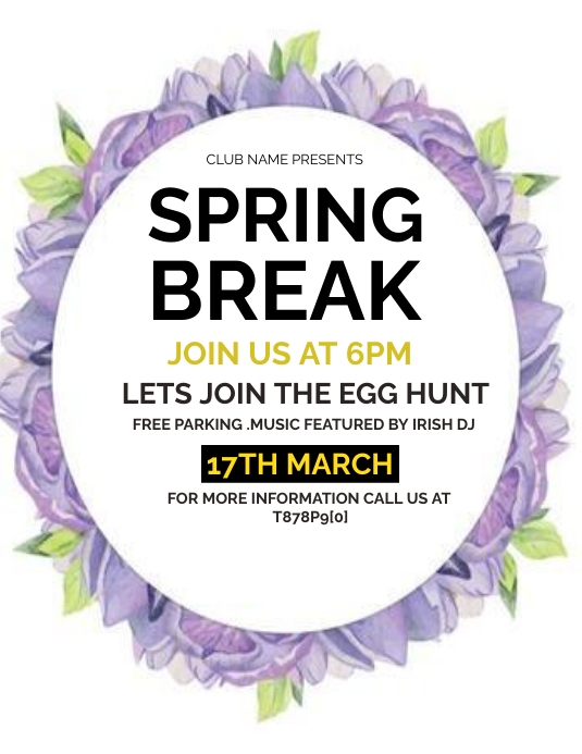 Spring break Template | PosterMyWall