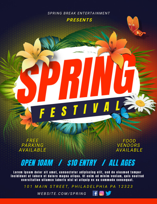 Spring Break Template | PosterMyWall