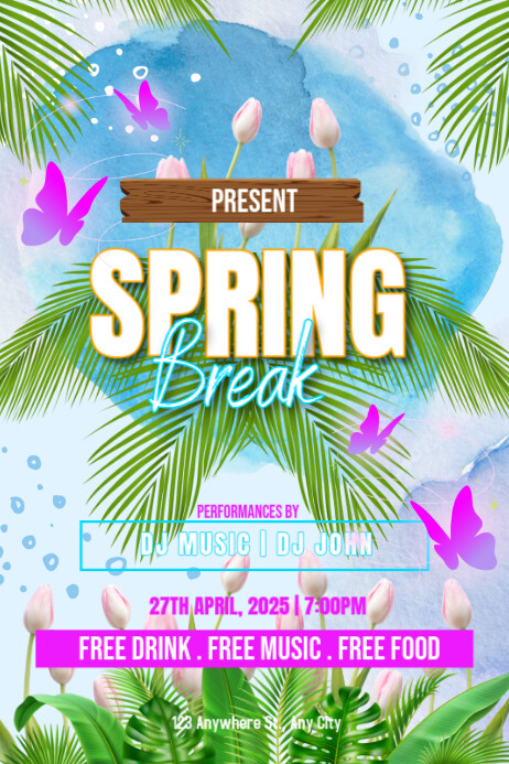 Copy of spring break | PosterMyWall