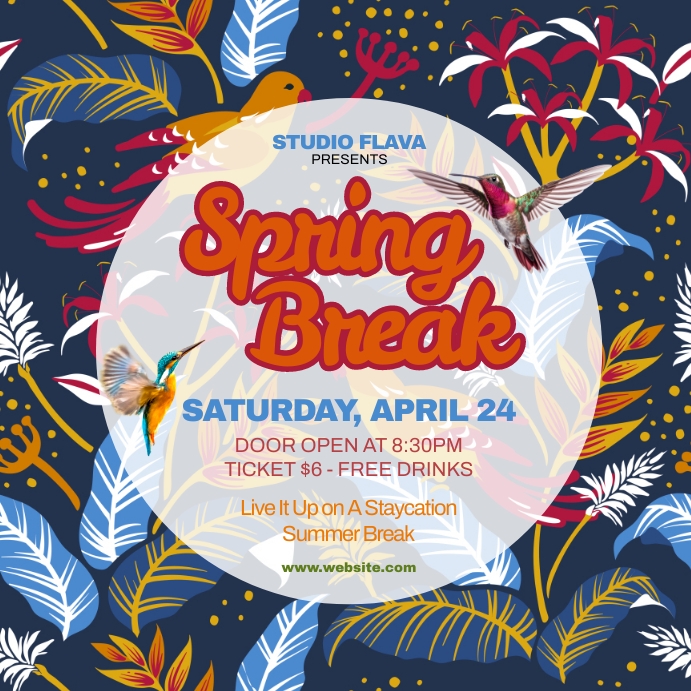 Spring Break Template | PosterMyWall