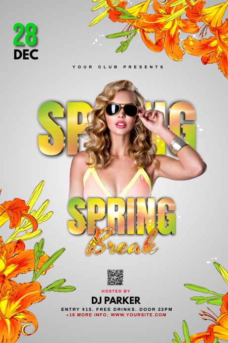 SPRING BREAK Template | PosterMyWall