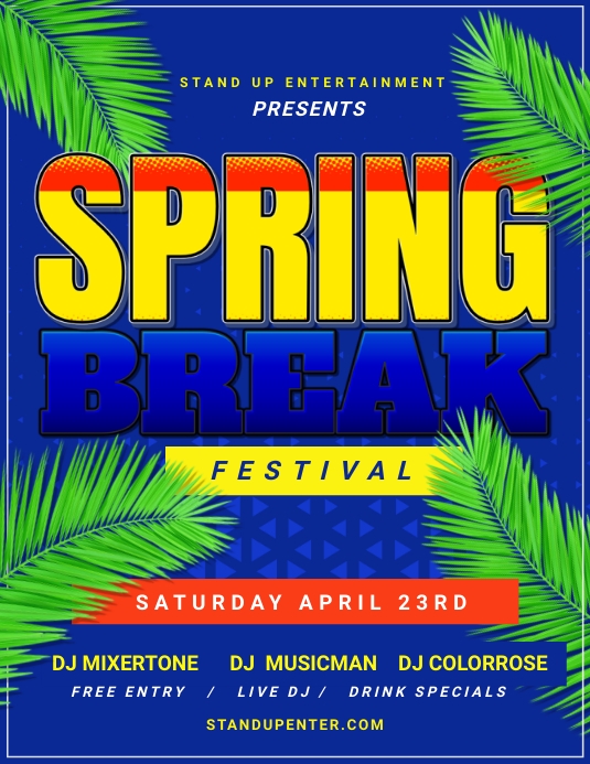 Spring Break Template | PosterMyWall