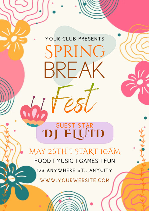 Plantilla de Spring Break Fest | PosterMyWall