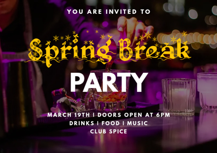 Spring break flyer Template | PosterMyWall