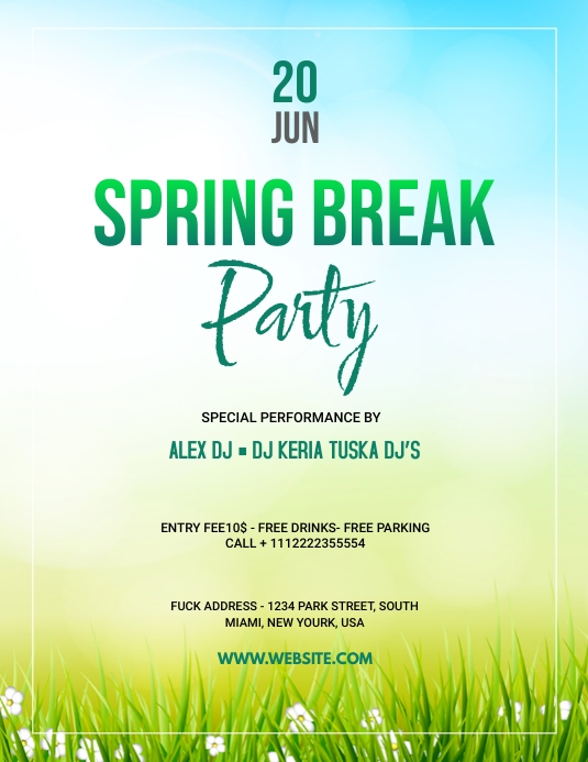 Plantilla de Folleto de Vacaciones de Primavera | PosterMyWall