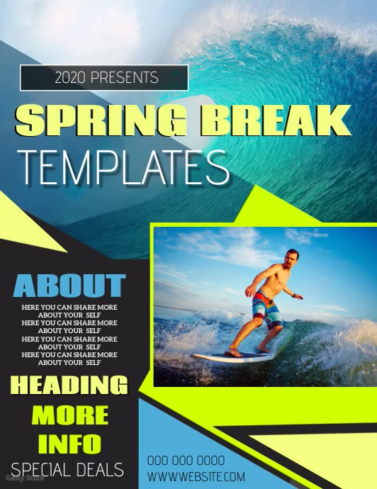 Copy of SPRING BREAK FLYER POSTER TEMPLATE | PosterMyWall