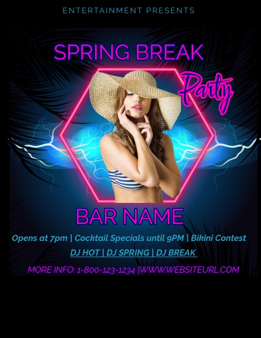 Spring Break Poster Template | PosterMyWall