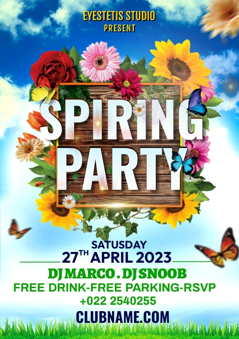 Spring Break Flyer Template Design | PosterMyWall