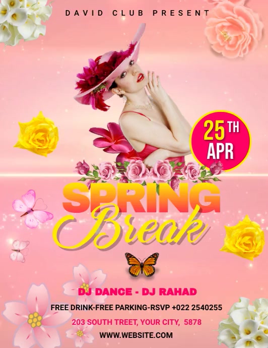 Spring break flyer template | PosterMyWall