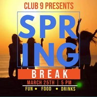 Spring Break Vibes Instagram Post Template | PosterMyWall