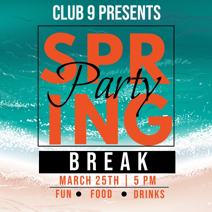 Spring break instagram post Template | PosterMyWall