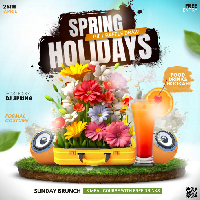 Spring Break Instagram post Template | PosterMyWall