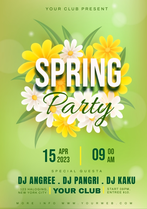 Spring Break party Template | PosterMyWall