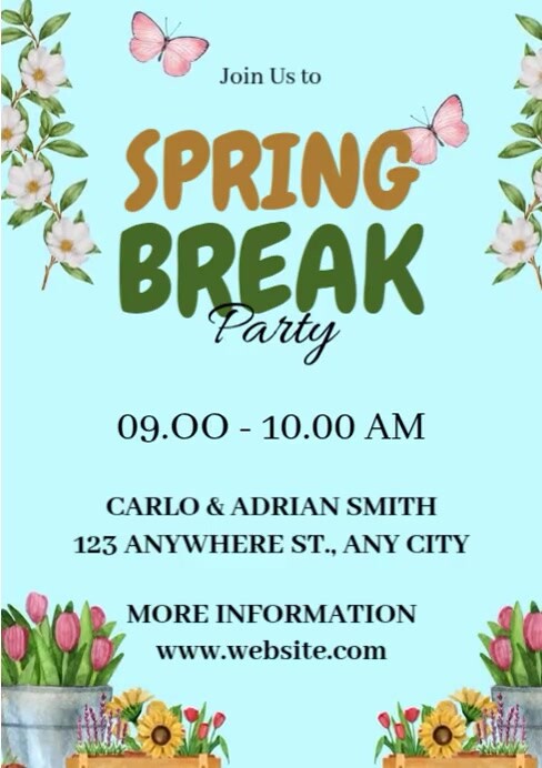 Copy of Spring Break Party | PosterMyWall