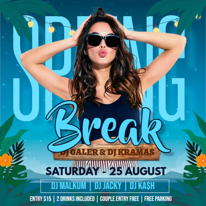 Spring Break Party Template | PosterMyWall