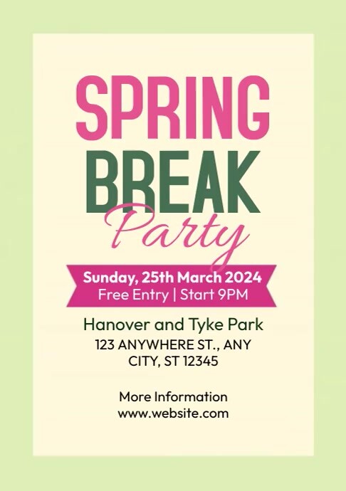 Plantilla de Spring Break Party | PosterMyWall