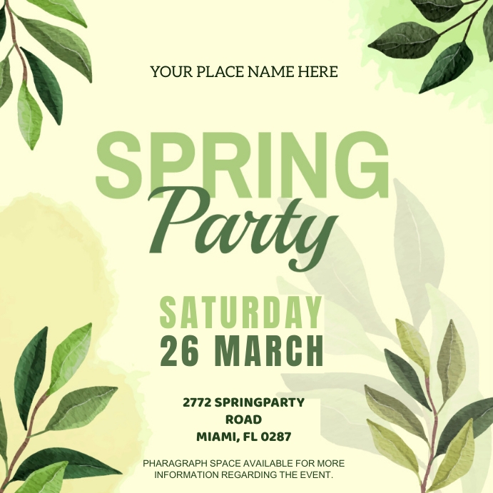 Copy of SPRING BREAK PARTY event design template | PosterMyWall