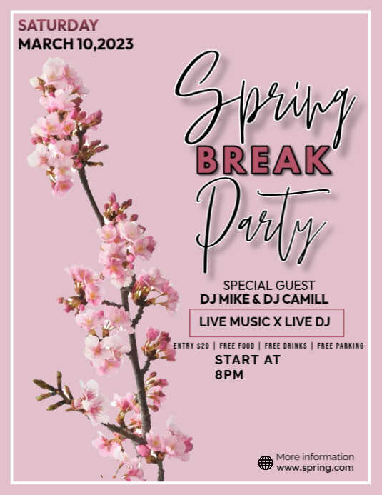 Plantilla de Spring Break Party Event | PosterMyWall