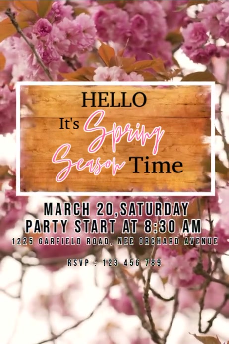 Spring Break Party Event Video Ads Template | PosterMyWall