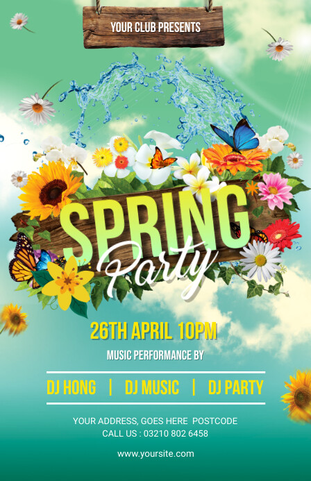 Spring Break Party Flyer, Poster Template | PosterMyWall