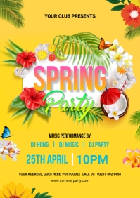 Spring Break Party Flyer Template | PosterMyWall