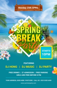 Spring Break Party Flyer Template | PosterMyWall