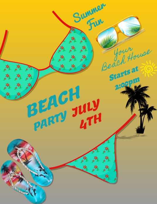 Spring Break Party Flyer Template Postermywall