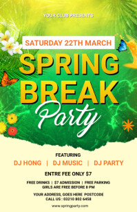 Spring Break Party Flyer Template | PosterMyWall