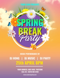 Spring Break Party Flyer Template | PosterMyWall