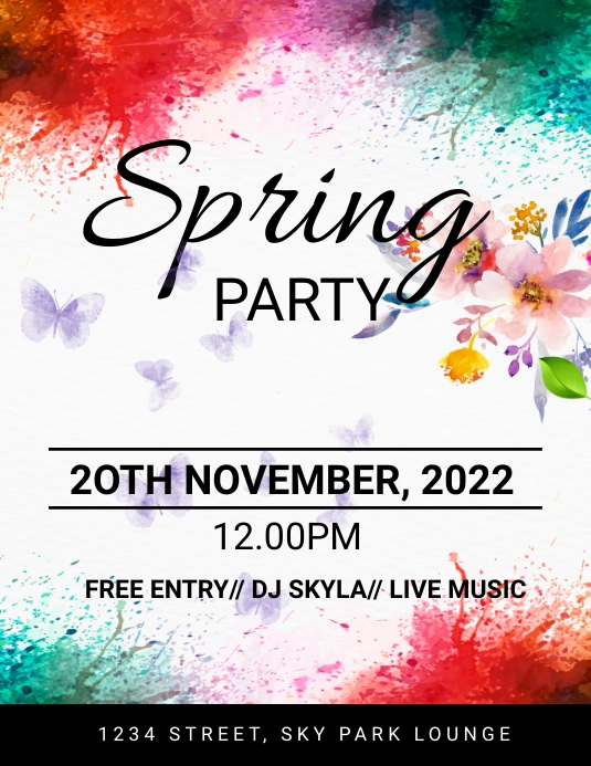 Spring Break Party Flyer Template | PosterMyWall