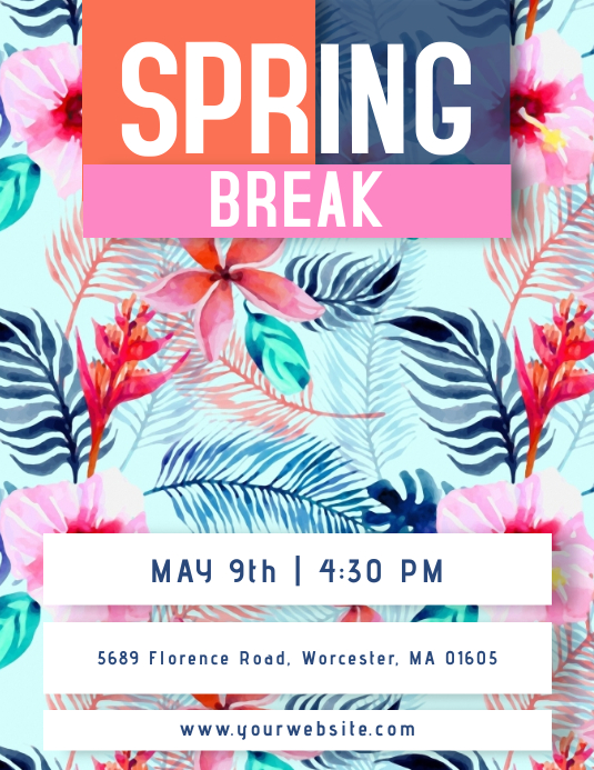 Copy of Spring Break Party Flyer Template | PosterMyWall